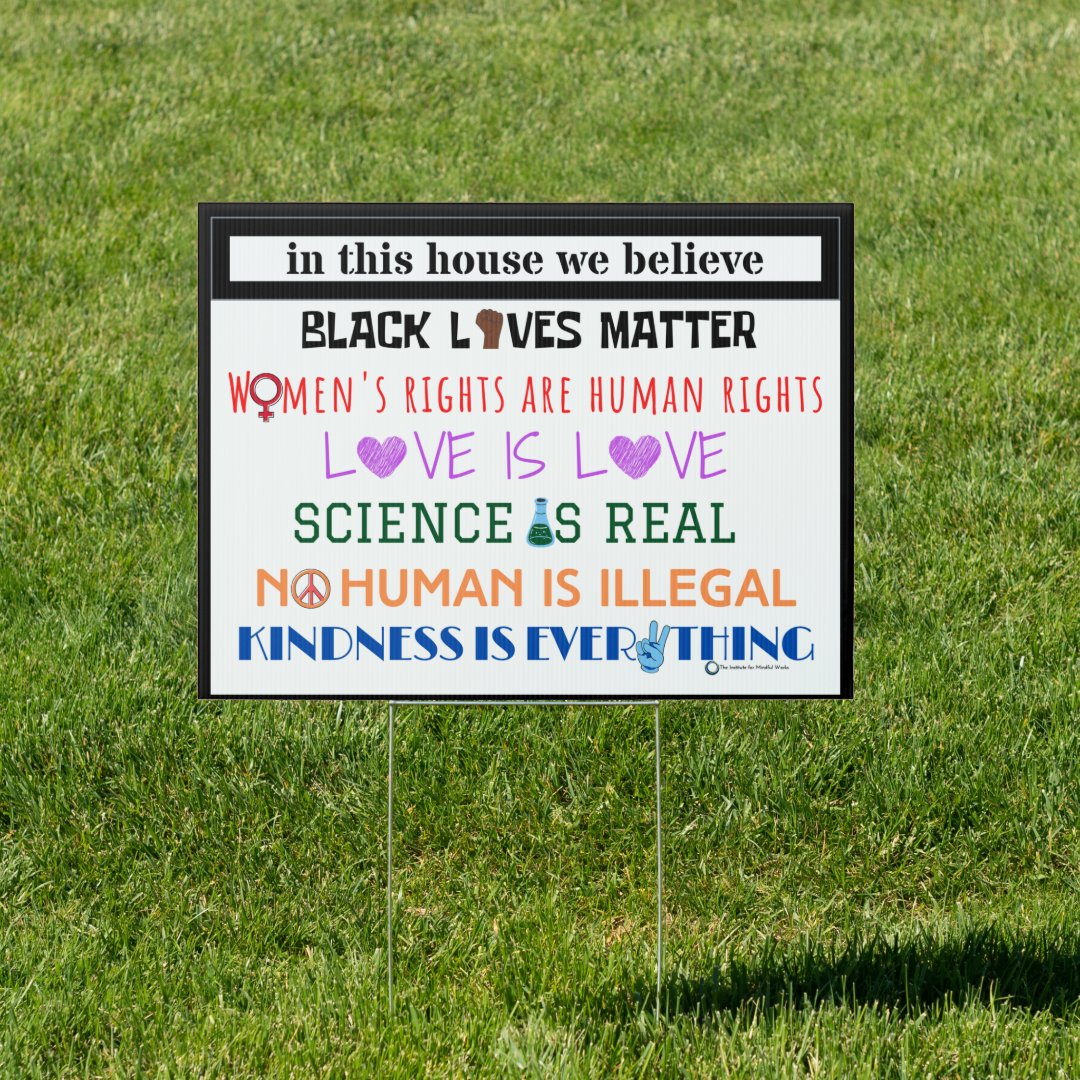 In this house we believe... yard sign | Zazzle