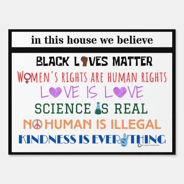 In this house we believe.... yard sign | Zazzle