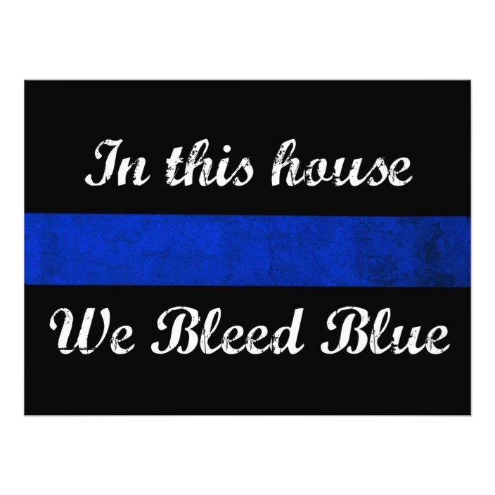 In this house We Bleed Blue Photo Print | Zazzle.com