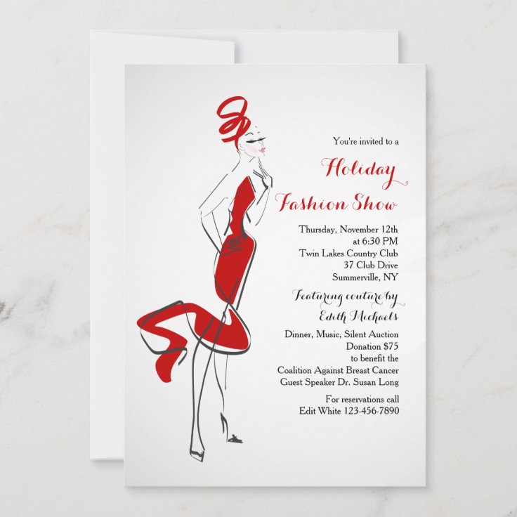 In Vogue Fashion Show Invitation | Zazzle