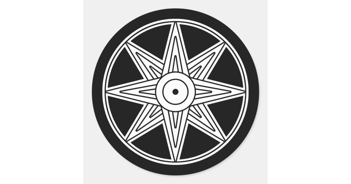 Inanna Star Symbol Classic Round Sticker | Zazzle.com
