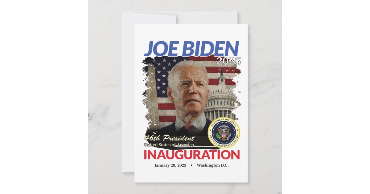 Inauguration Day 2025 Joe Biden Viewing Party Invitation | Zazzle