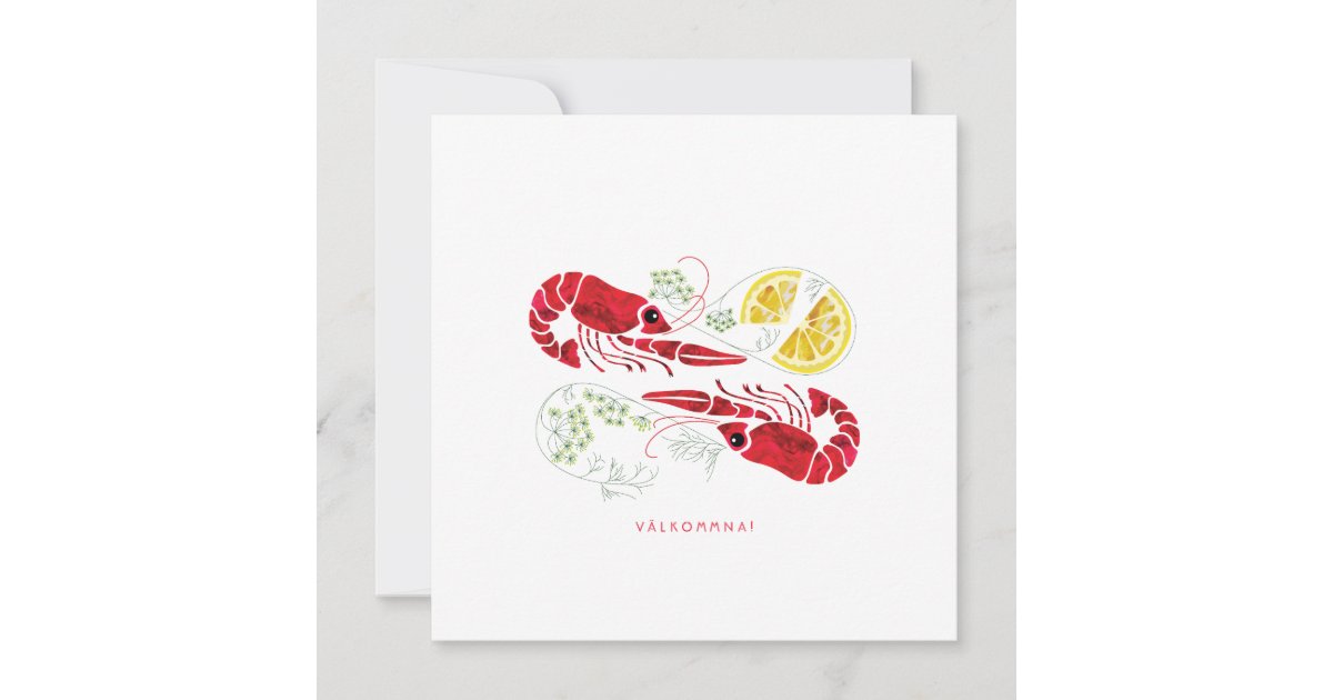 Inbjudan Kräftskiva/ Swedish Crawfish Party Invitation | Zazzle