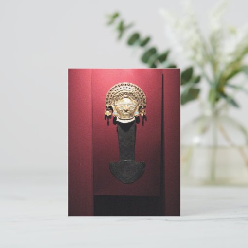 Inca gold ceremonial knife (Tumi), Lima, Peru Postcard | Zazzle