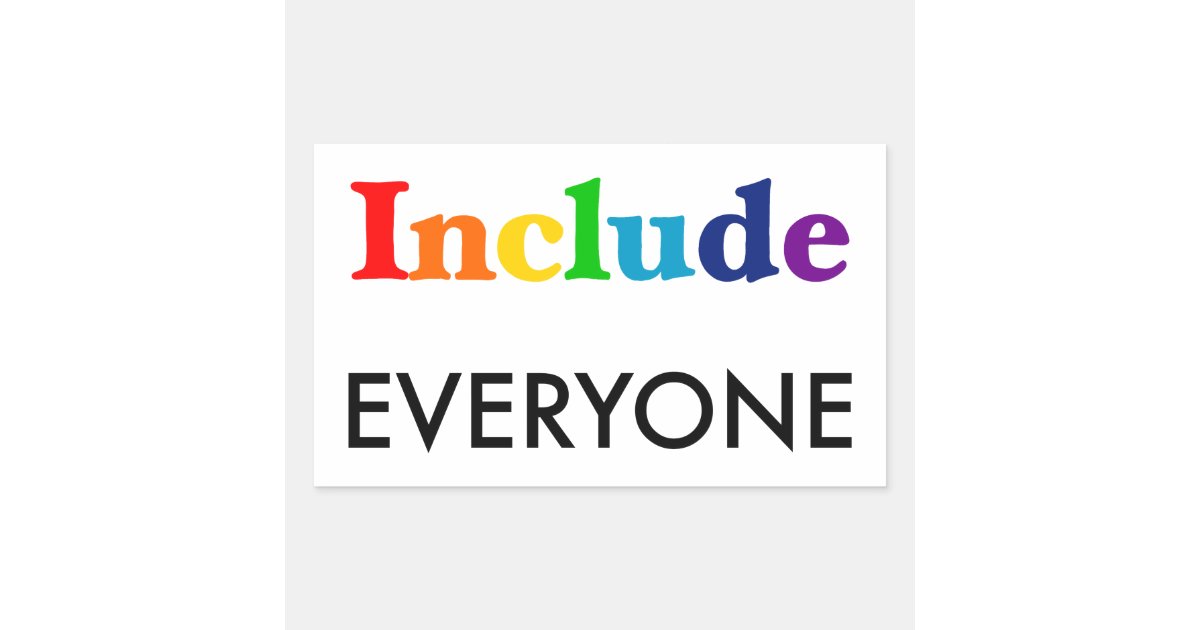 Include Everyone - Neurodiversity Awareness Rectangular Sticker | Zazzle