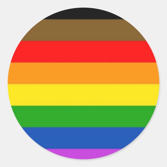 Inclusive LGBT Pride Flag Classic Round Sticker | Zazzle.com