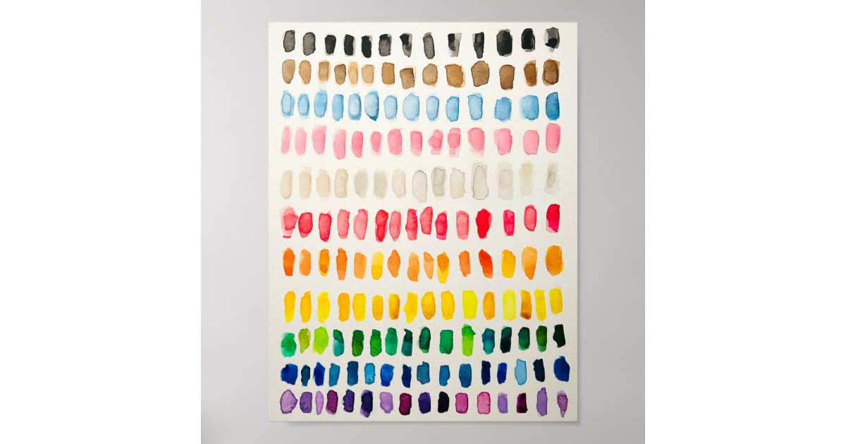 Inclusive Pride Flag Watercolor Poster Art Print | Zazzle