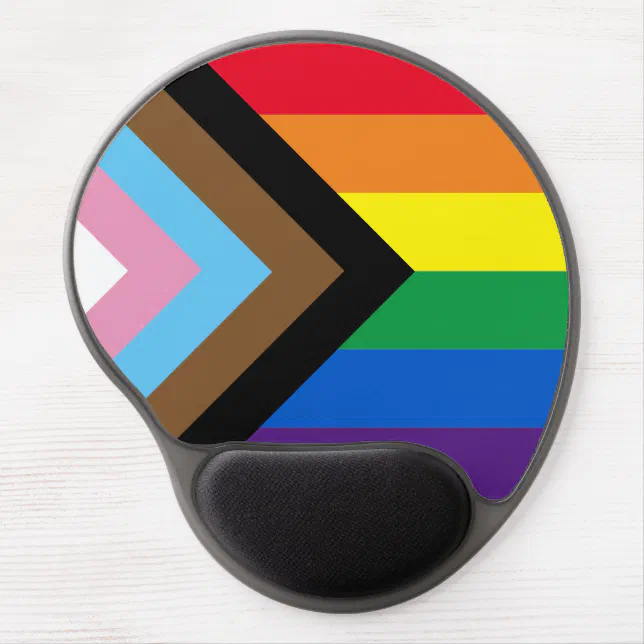 Inclusive rainbow Lgbtq gay diversity flag Gel Mouse Pad | Zazzle