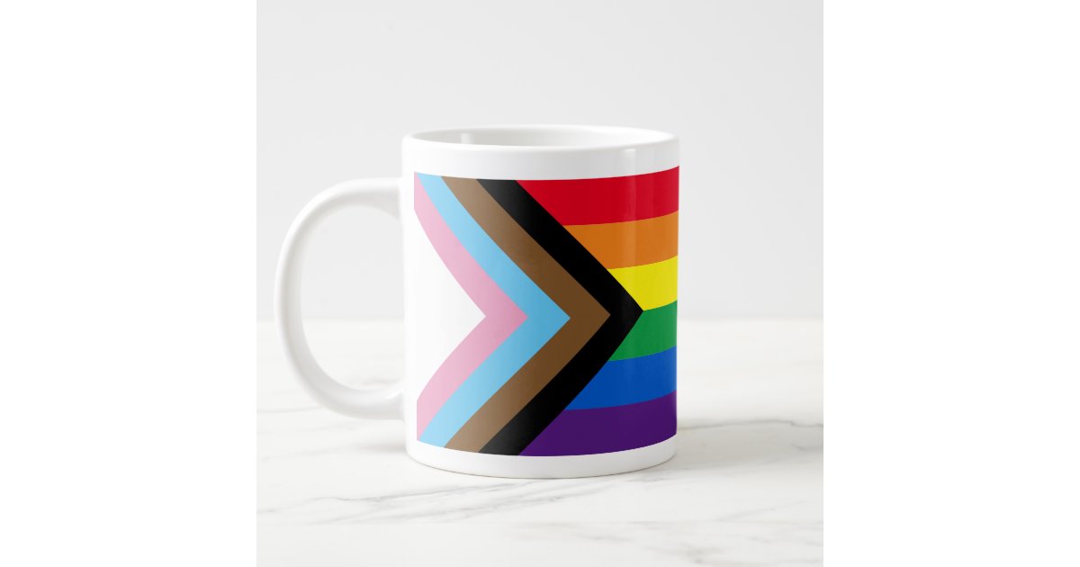Inclusive Rainbow Lgbtq Gay Diversity Flag Giant Coffee Mug Zazzle