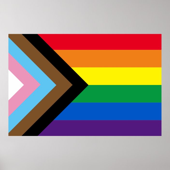 Inclusive rainbow Lgbtq gay diversity flag Poster | Zazzle.com