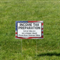 Income Tax /Financial Business Custom Printed Sign | Zazzle