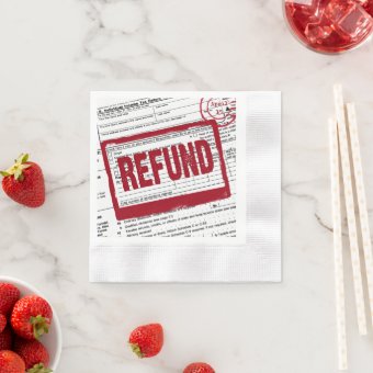 income tax refund stamp paper napkins | Zazzle