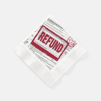income tax refund stamp paper napkins | Zazzle