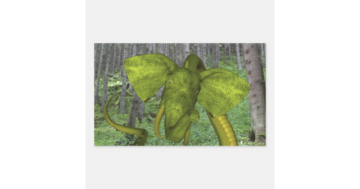 Incredible Elephant Python Rectangular Sticker | Zazzle Incredible Elephant Python Rectangular Sticker | Zazzle
