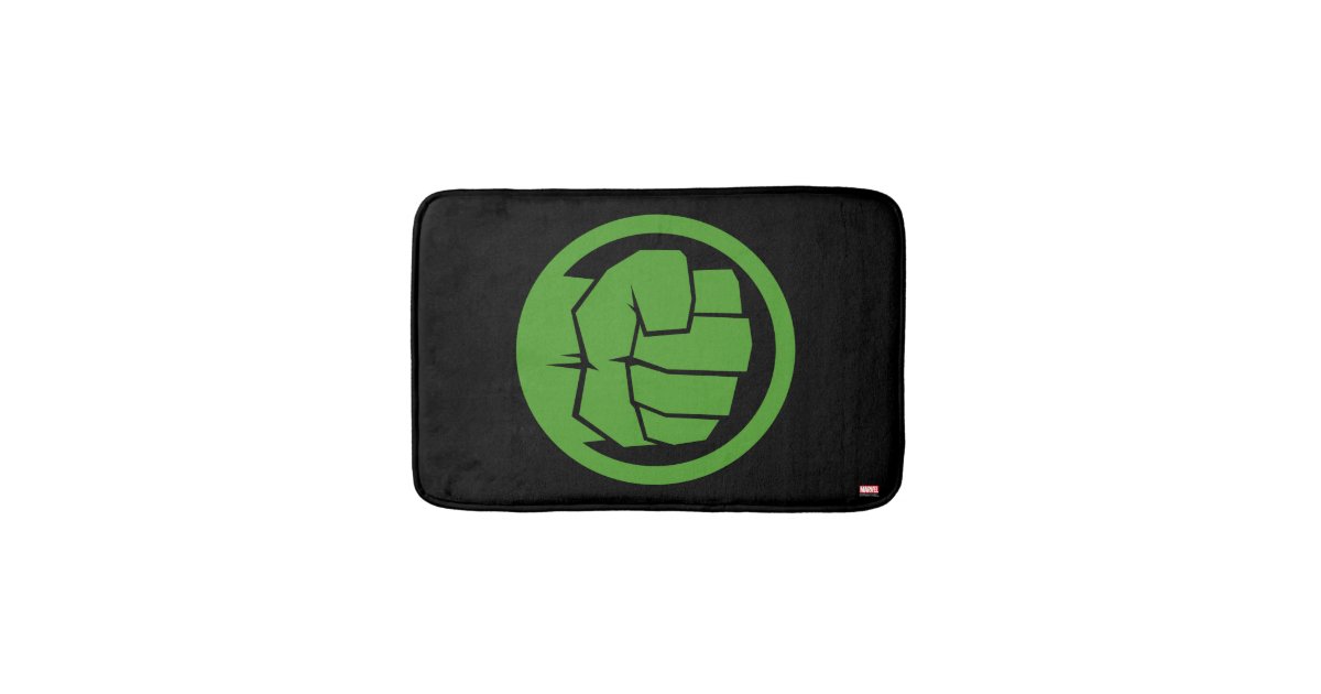 Incredible Hulk Logo Bath Mat | Zazzle