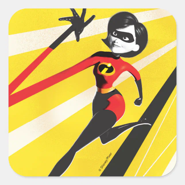 Incredibles 2 | Mrs. Incredible | Elastigirl Square Sticker | Zazzle