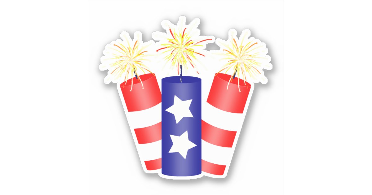 Independence Day Firecrackers Sticker | Zazzle