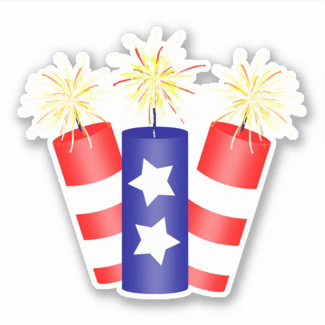 Independence Day Firecrackers Sticker | Zazzle