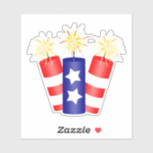Independence Day Firecrackers Sticker | Zazzle