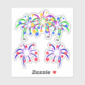 Independence Day Fireworks Sticker | Zazzle