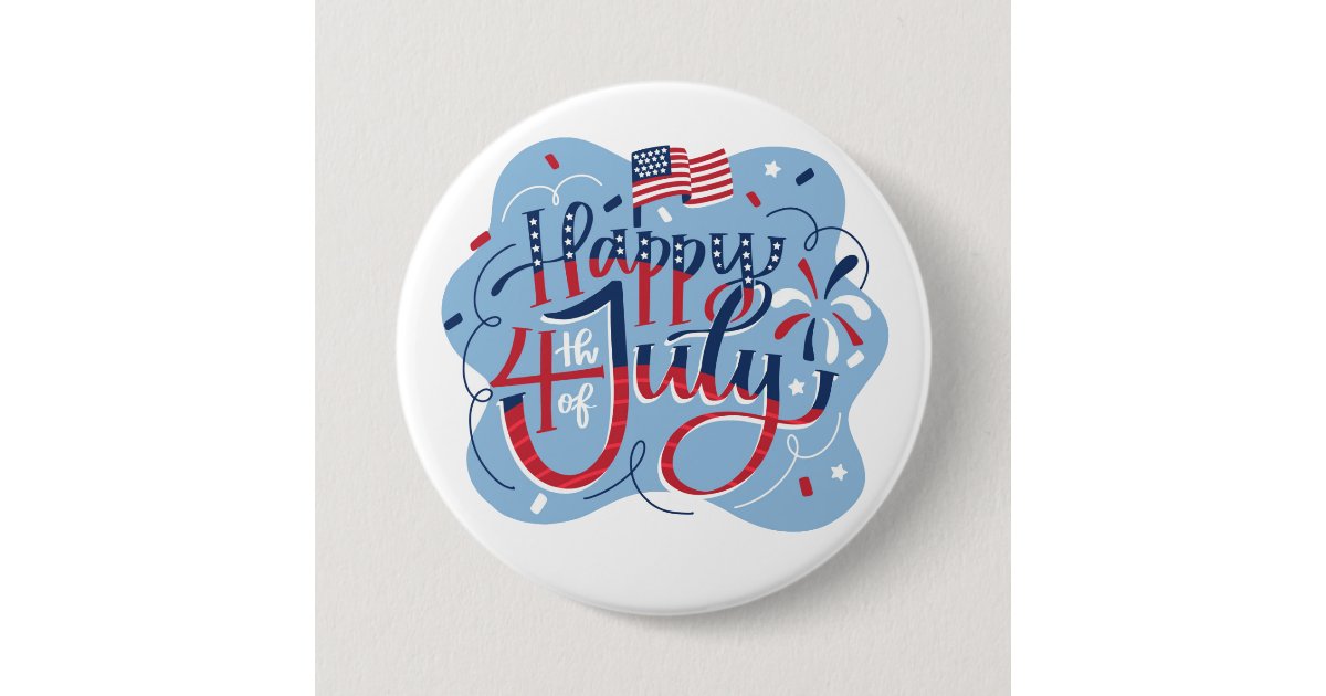 Independence Day July 4th Button | Zazzle