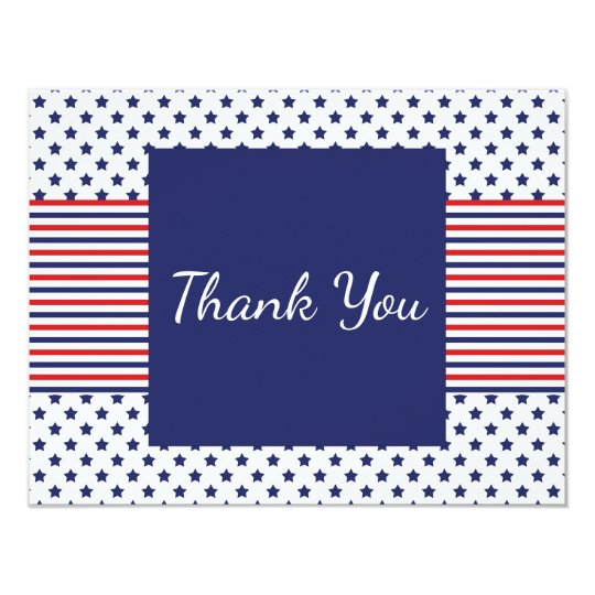 Independence Day Patriotic Thank You Card | Zazzle.com