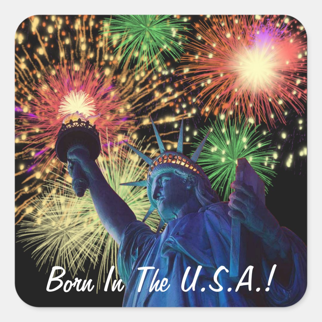 Independence Day! Square Sticker | Zazzle