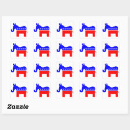 INDEPENDENT & BIPARTISAN - Donkey/Elephant Hybrid Square Sticker | Zazzle