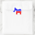 INDEPENDENT & BIPARTISAN - Donkey/Elephant Hybrid Square Sticker | Zazzle