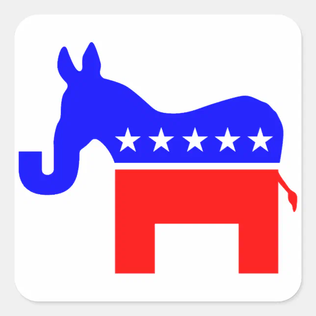 INDEPENDENT & BIPARTISAN - Donkey/Elephant Hybrid Square Sticker | Zazzle