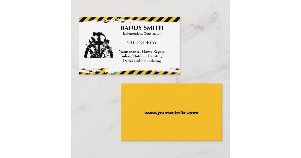 Independent Contractor Business Card | Zazzle