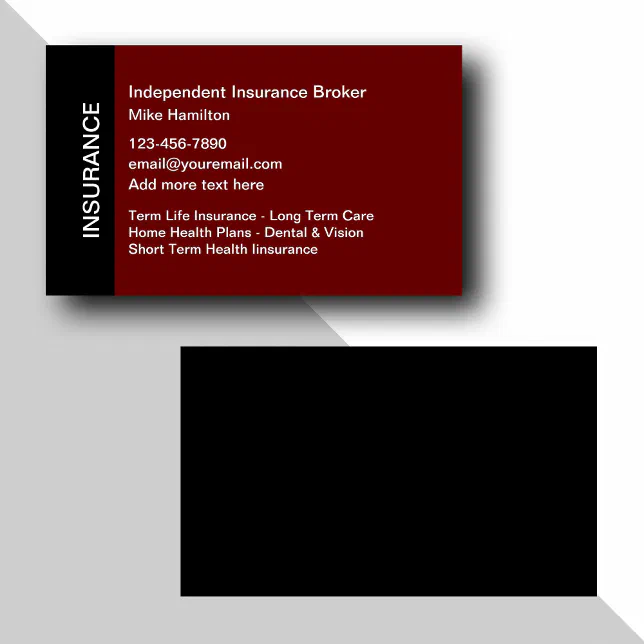 Independent Insurance Agent Business Card | Zazzle