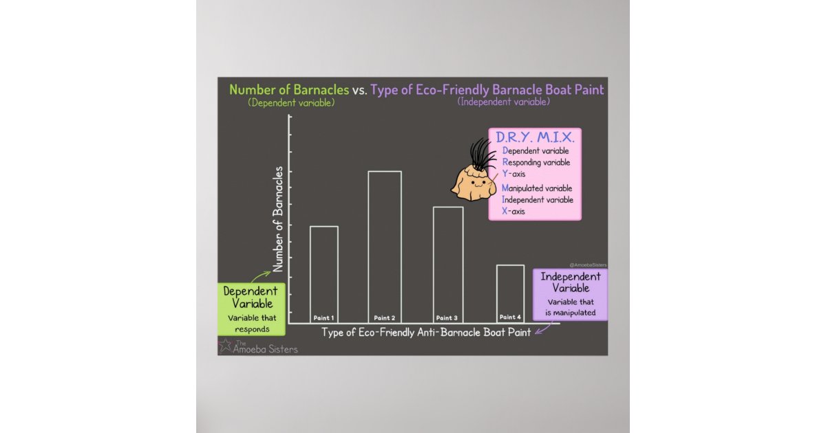 Independent Variable vs Dependent Variable Poster | Zazzle Independent Variable vs Dependent Variable Poster | Zazzle