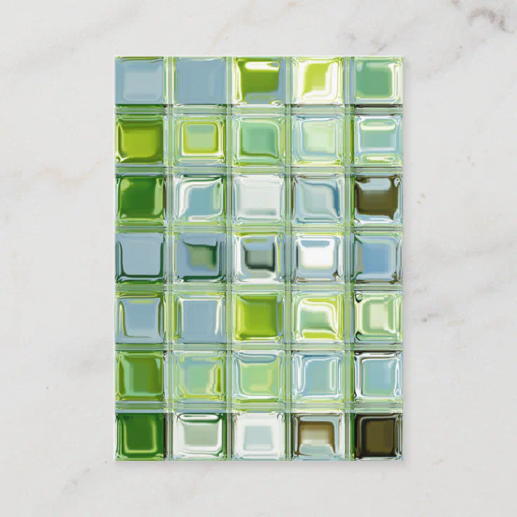 Indestructible Custom Business Cards with Tile Art | Zazzle