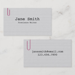 Index Business Card | Zazzle