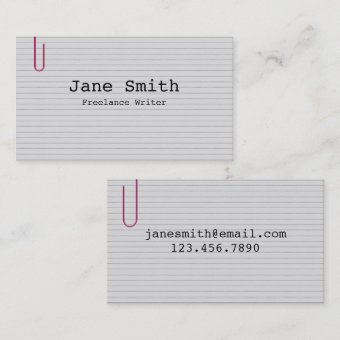 Index Business Card | Zazzle