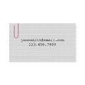 Index Business Card | Zazzle
