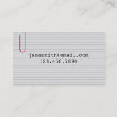 Index Business Card | Zazzle
