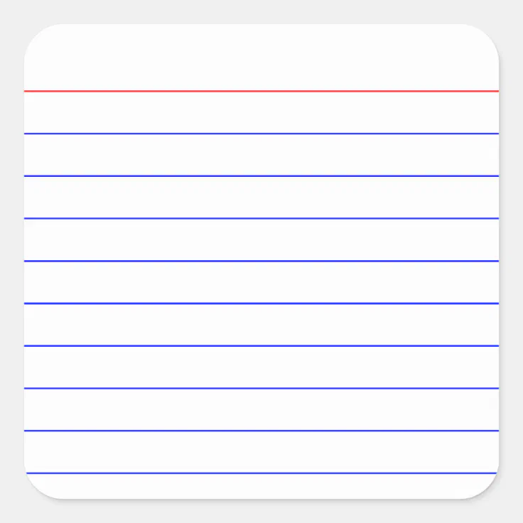 Index Card Square Sticker | Zazzle