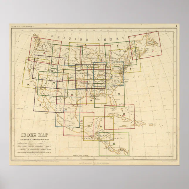 Index Map Explanation of Signs Used In The Atlas | Zazzle