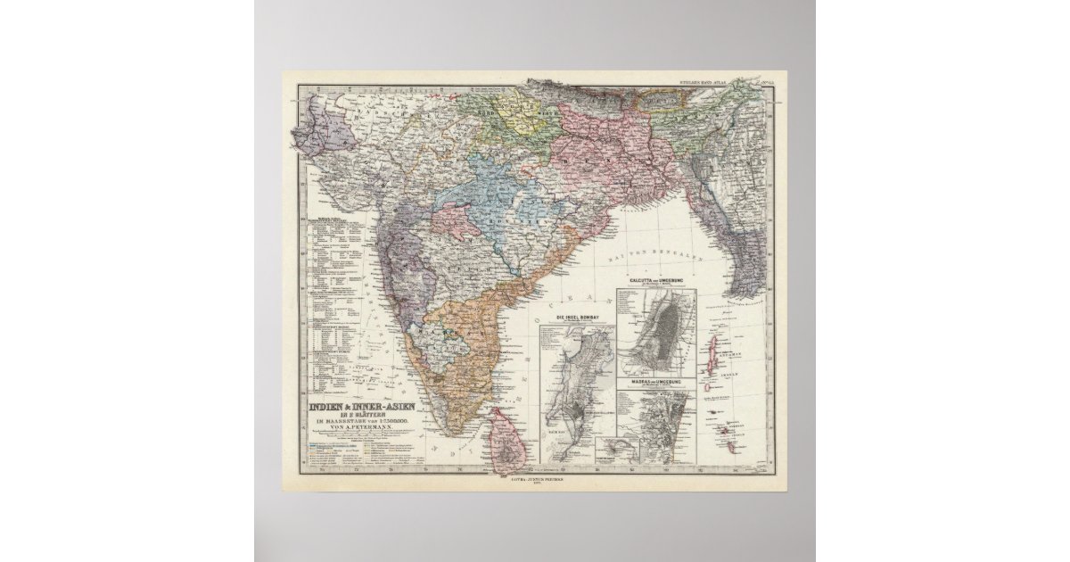 India and Central Asia Poster | Zazzle
