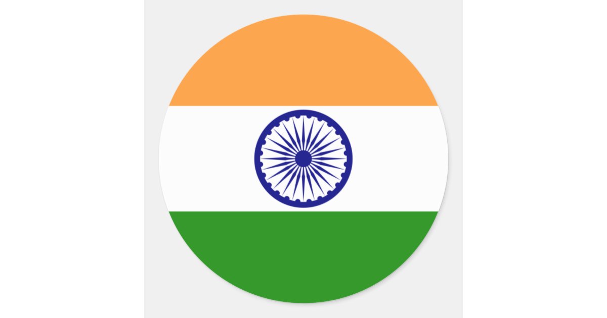 india classic round sticker | Zazzle