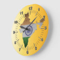 india country flag large clock | Zazzle