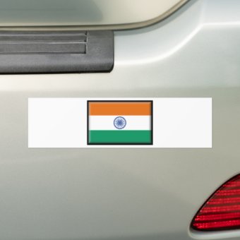 India Flag Bumper Sticker | Zazzle