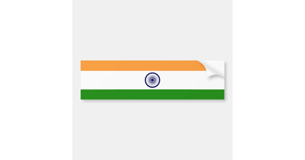 India Flag Bumper Sticker | Zazzle