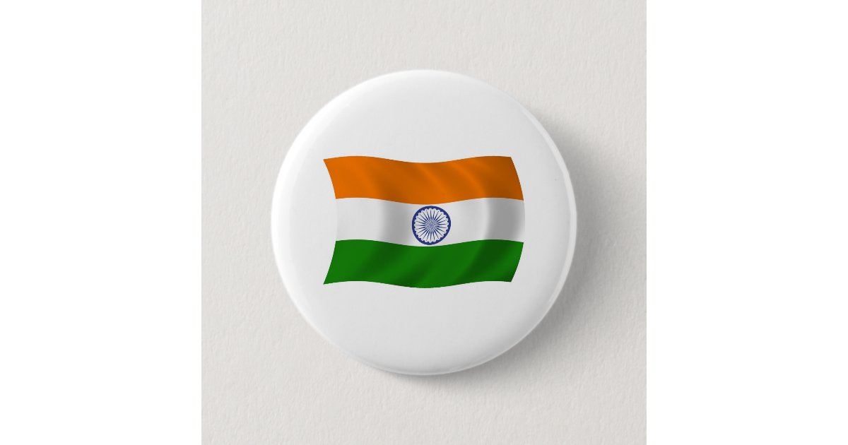 India Flag Button | Zazzle