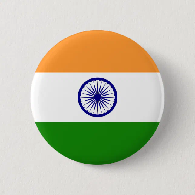 India Flag Button | Zazzle