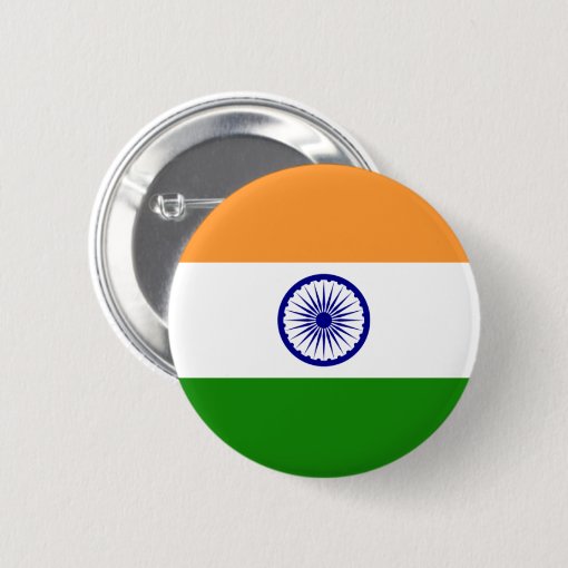 India Flag Button | Zazzle