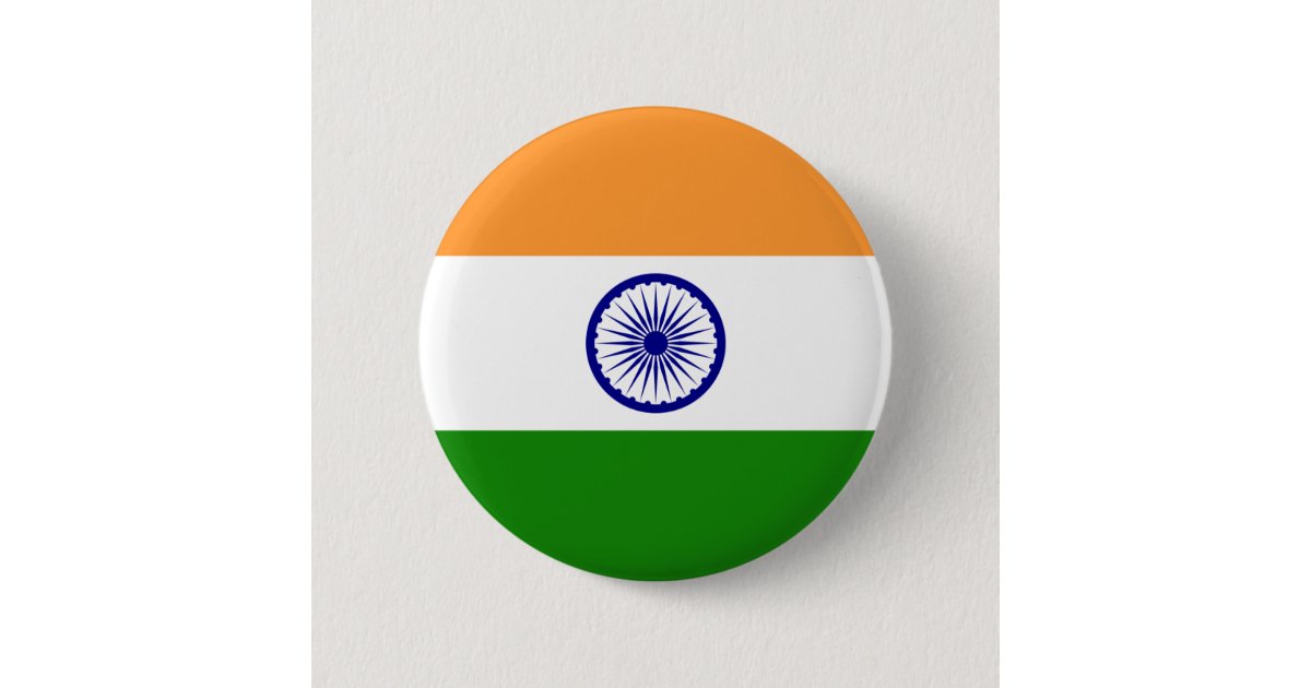 India Flag Button | Zazzle