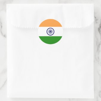 India Flag Classic Round Sticker | Zazzle